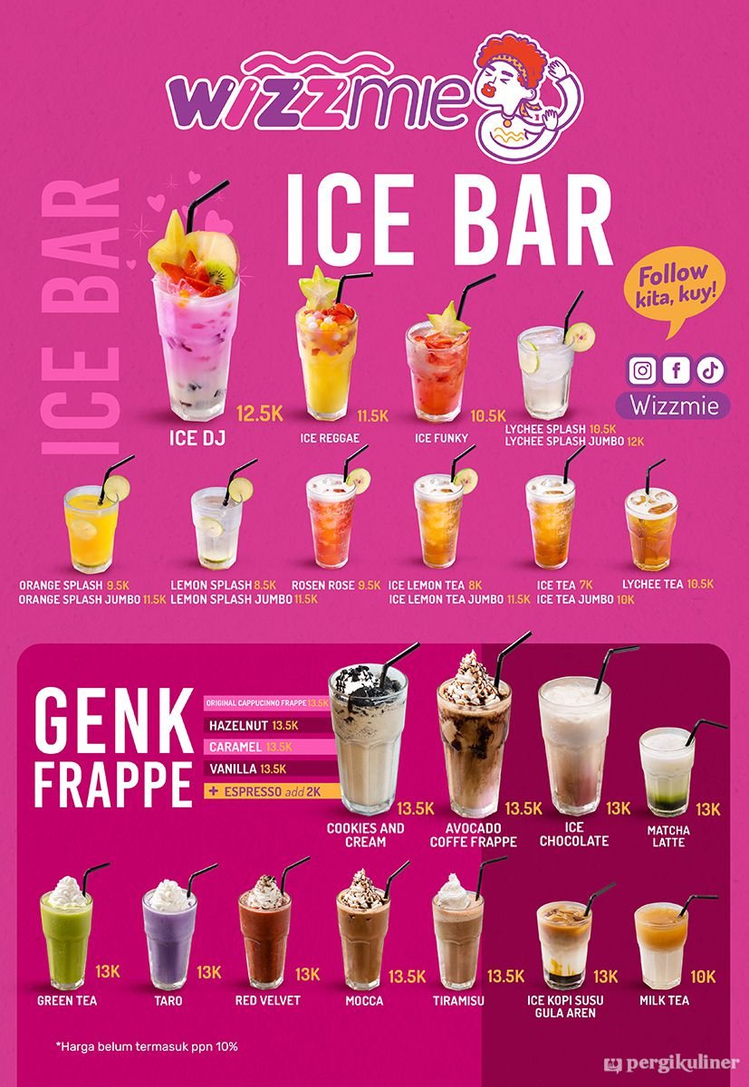 Menu Wizzmie Terbaru 2025 Lengkap dan Promo ACI FOOD!
